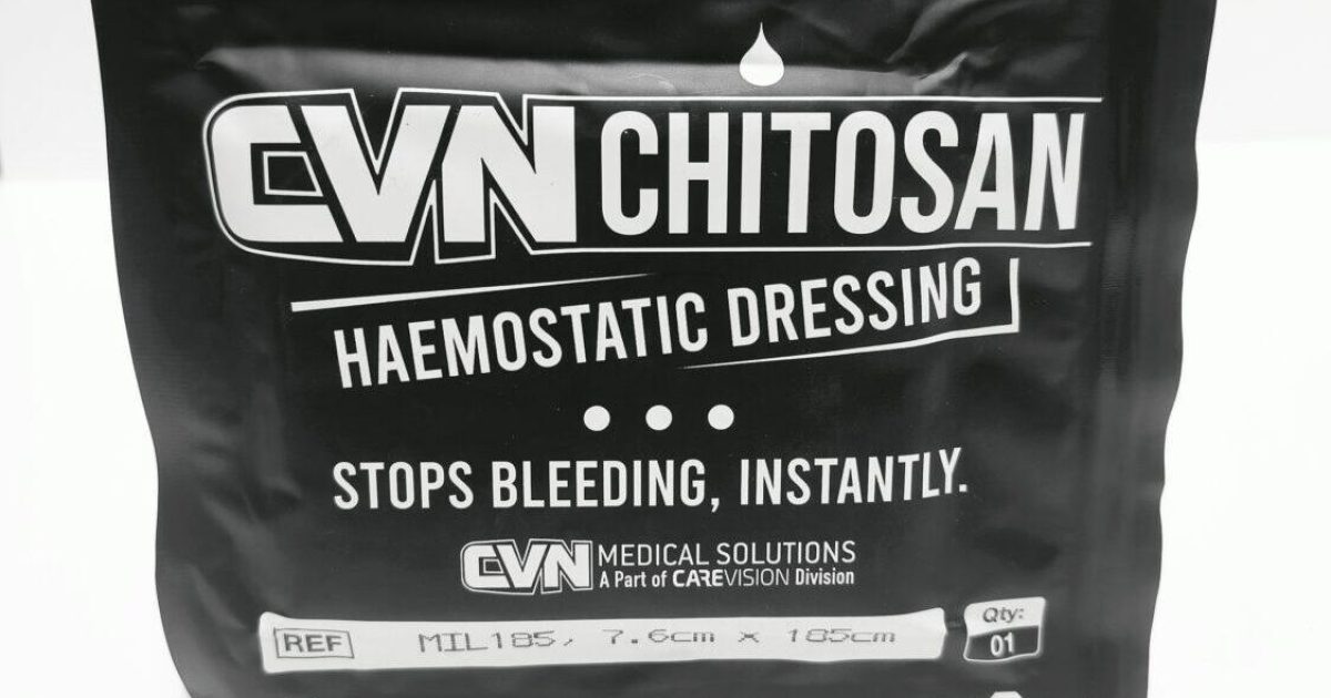 Chitosan Haemostatic Dressing, Z-folded, CVN | Ferno Norden Military